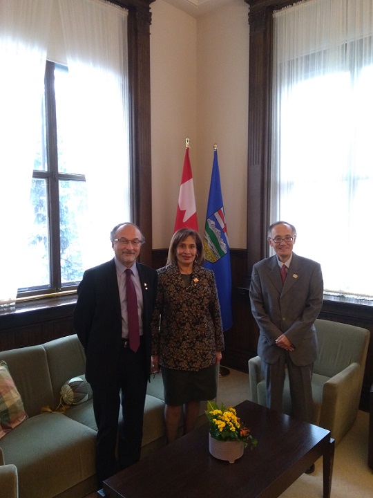 Courtesy Visit by Consul-General Kobayashi to Alberta Lieutenant ...