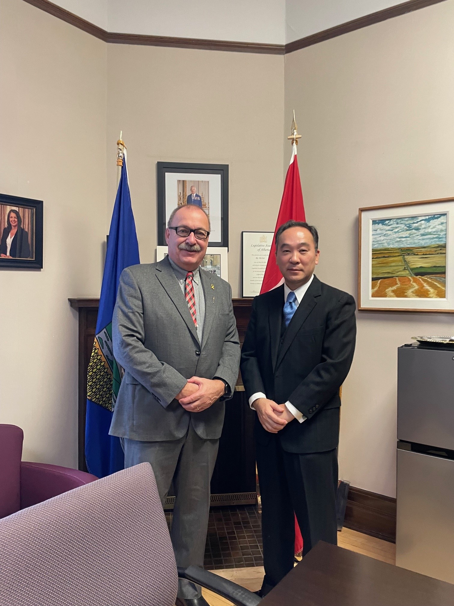 Consul-General Wajima made a courtesy call to the Government of Alberta ...
